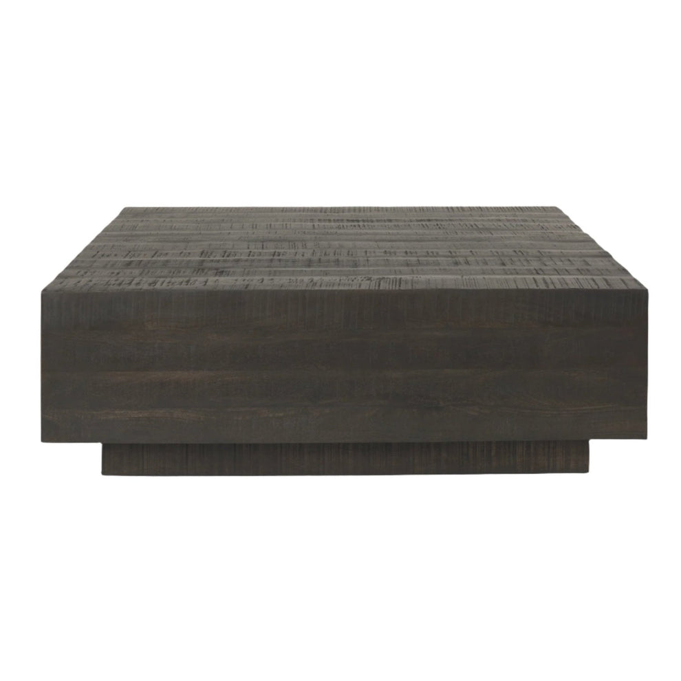 Hayden Wood Square Coffee Table | Natural Grain Modern Centerpiece ...